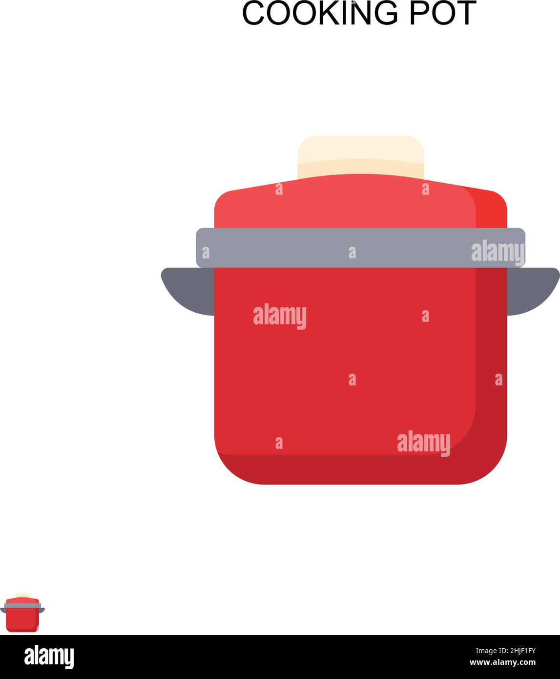 Cooking pot Simple vector icon. Illustration symbol design template for ...