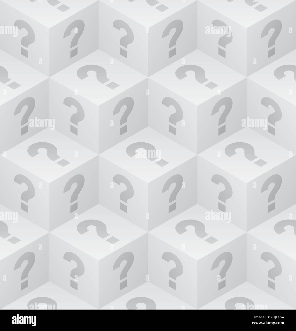 Question Mark Isometric Neutral Seamless Pattern. Vector Tileable ...