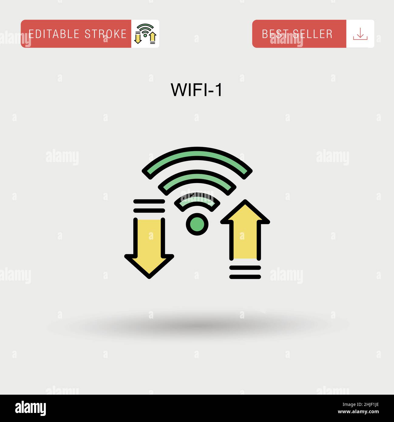 Wifi-1 Simple vector icon Stock Vector Image & Art - Alamy