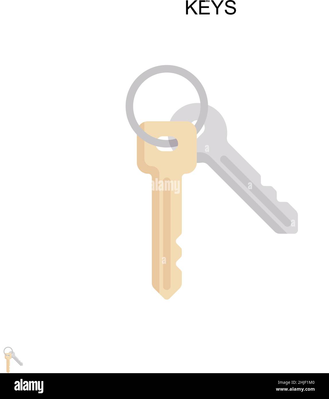 Keys Simple vector icon. Illustration symbol design template for web ...