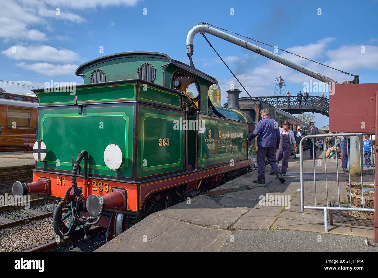 H Class locomotive No. 263 in Acton on the Bluebell Railway Stock Photo ...