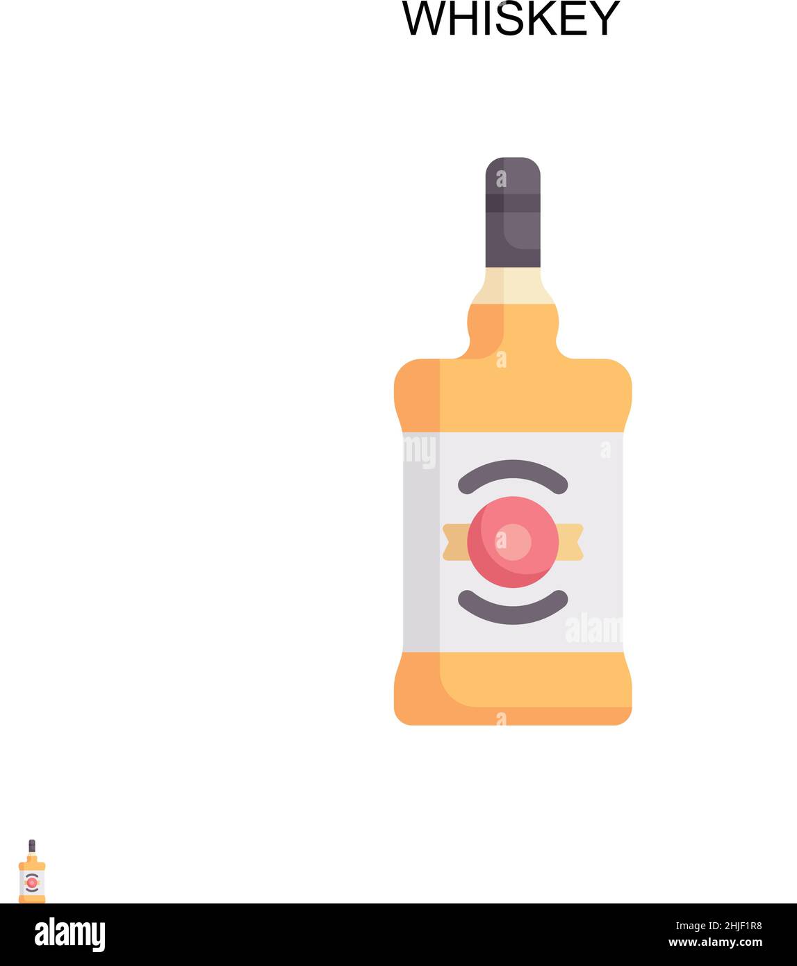 Whiskey Simple vector icon. Illustration symbol design template for web ...