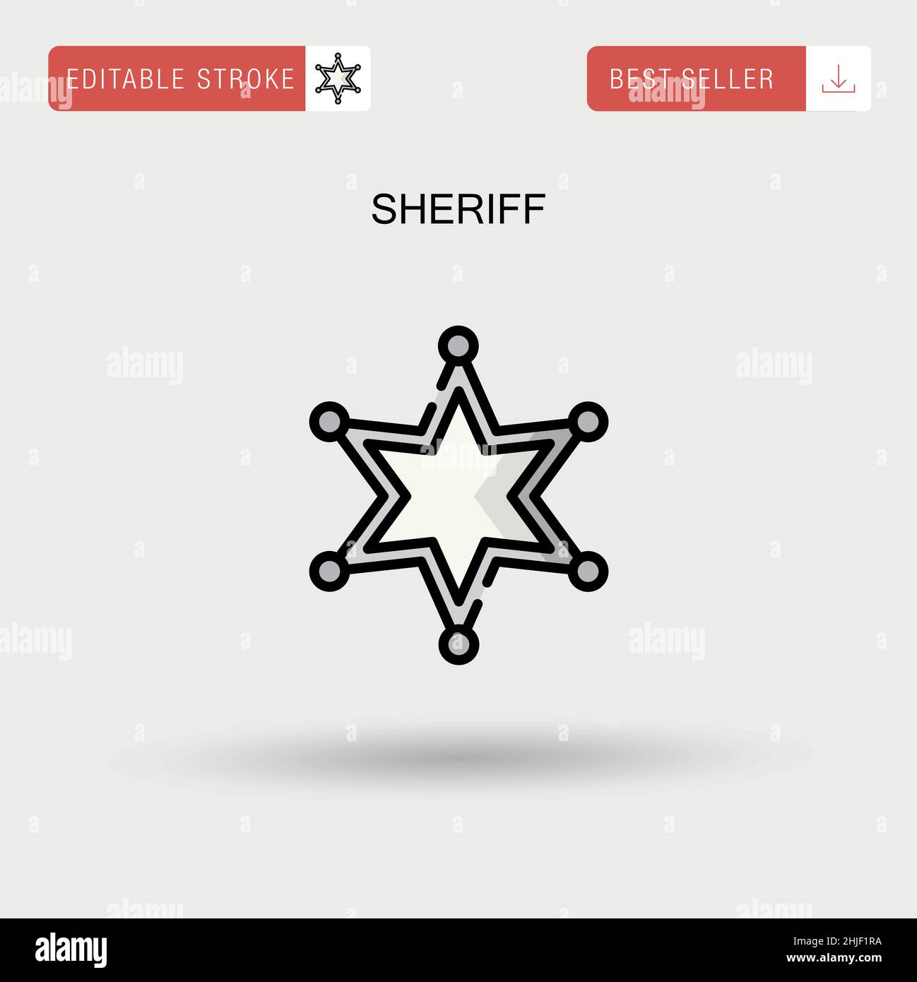 Sheriff Simple vector icon Stock Vector Image & Art - Alamy