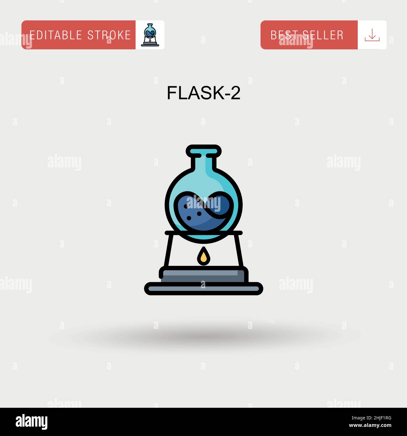 Chemical flasks icon Stock Vector Images - Alamy