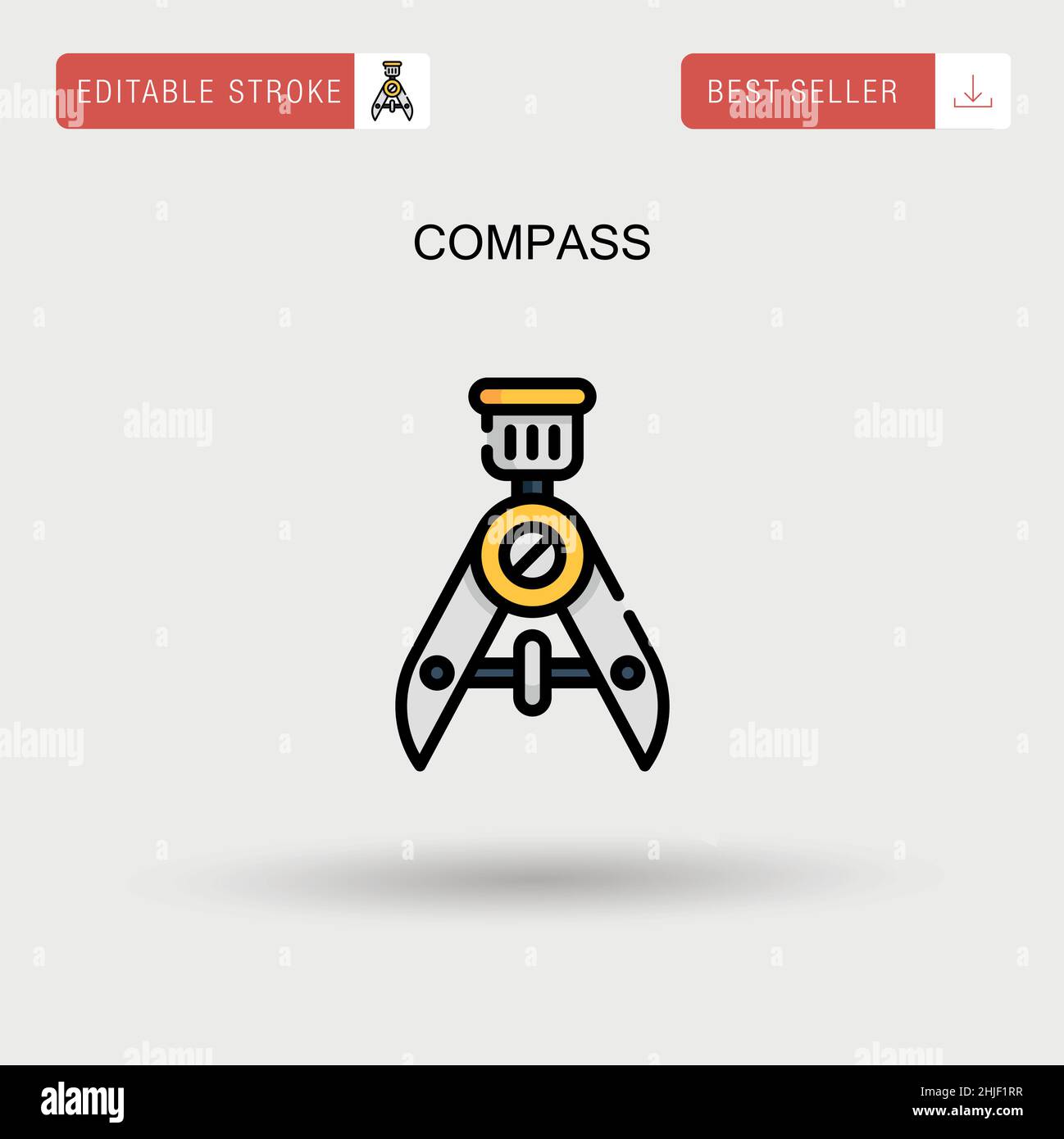 Compass Simple vector icon Stock Vector Image & Art - Alamy