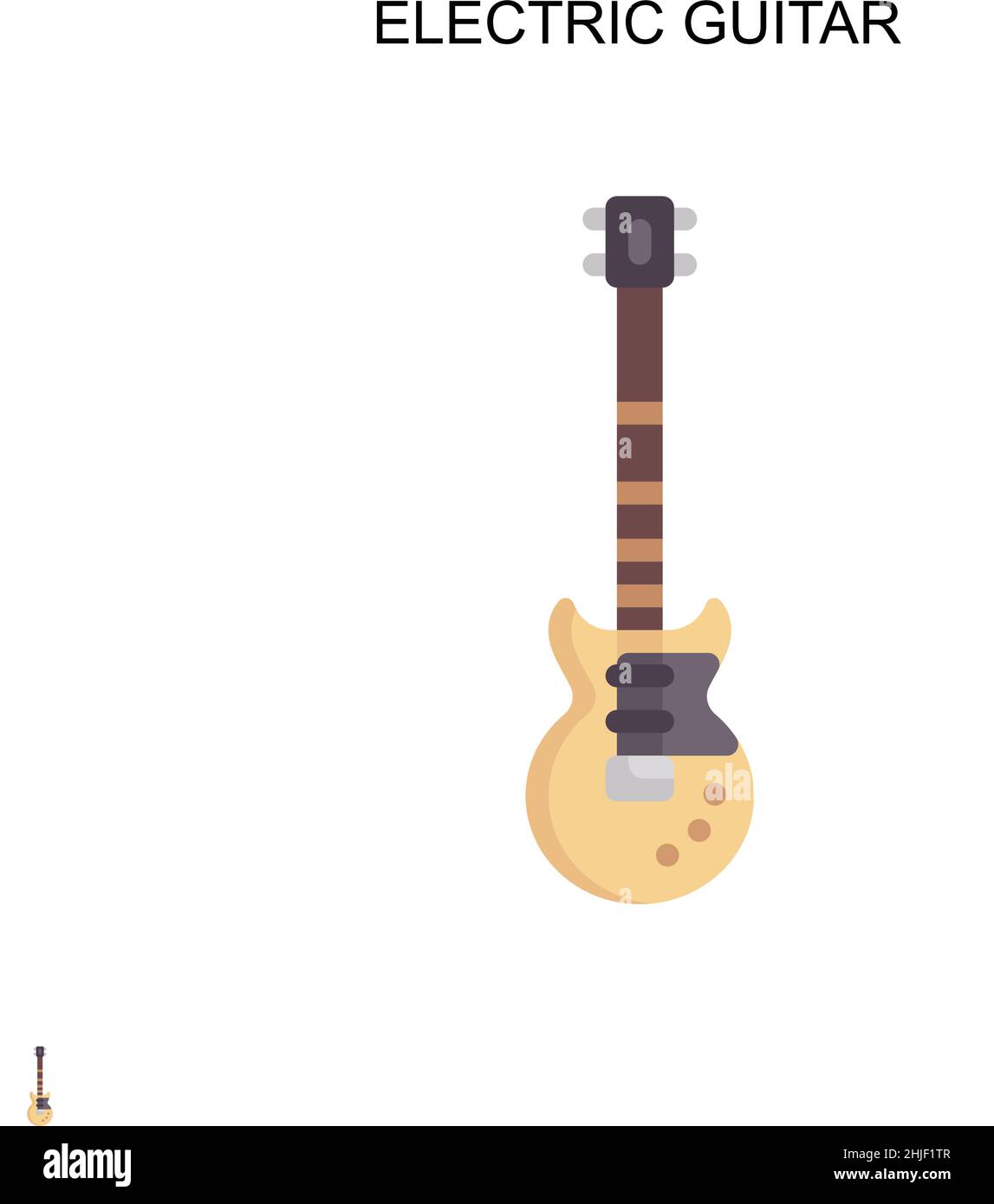 Electric guitar Simple vector icon. Illustration symbol design template ...