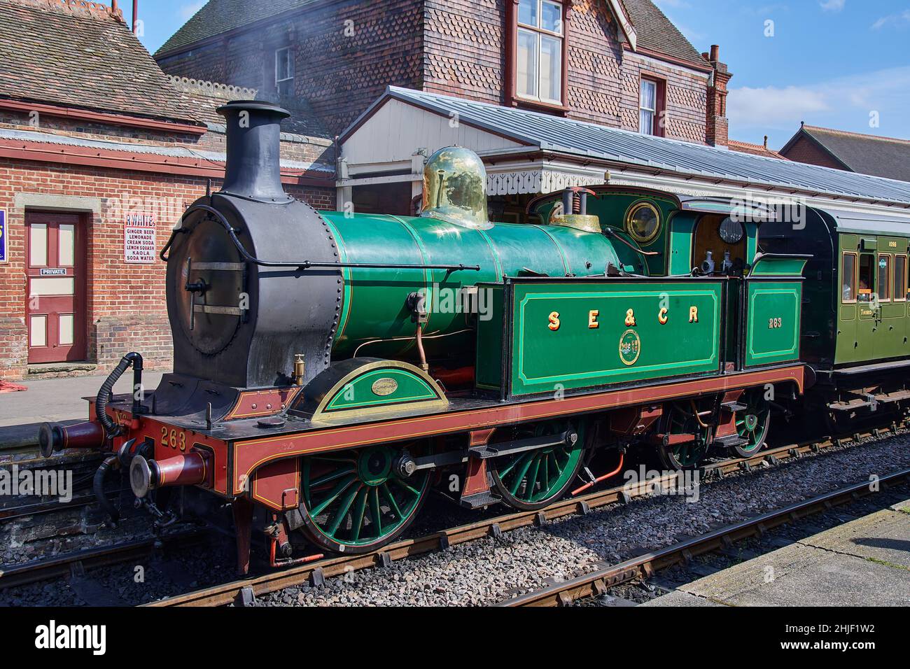 H Class locomotive No. 263 in Acton on the Bluebell Railway Stock Photo ...