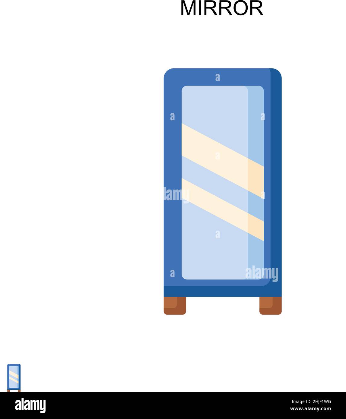 Mirror Simple vector icon. Illustration symbol design template for web ...