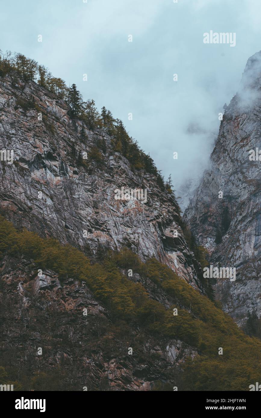 Swiss mountains - monumental rock formations in the Alps Stock Photo ...