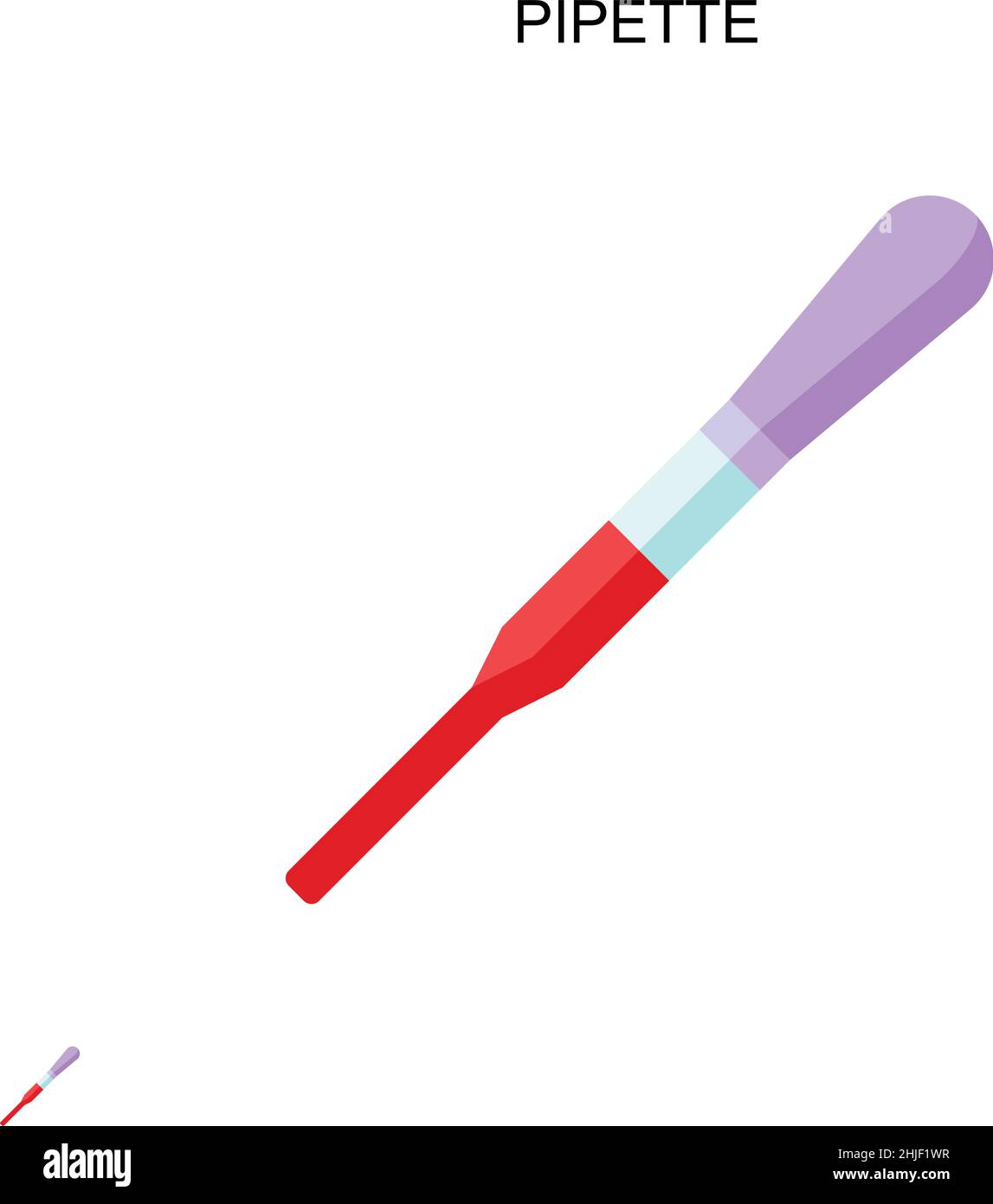 Pipette Simple vector icon. Illustration symbol design template for web ...