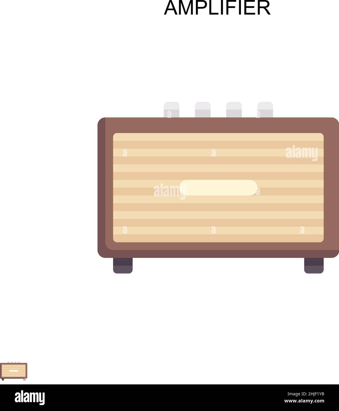 Amplifier Simple vector icon. Illustration symbol design template for ...