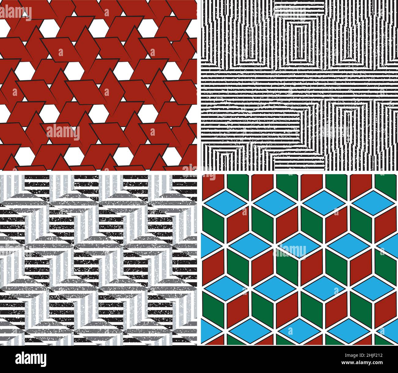 4 different vector patterns in the same package(eps). One pattern is ...