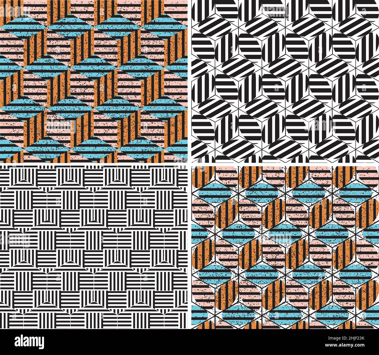 4 different vector patterns in the same package(eps). One pattern is ...