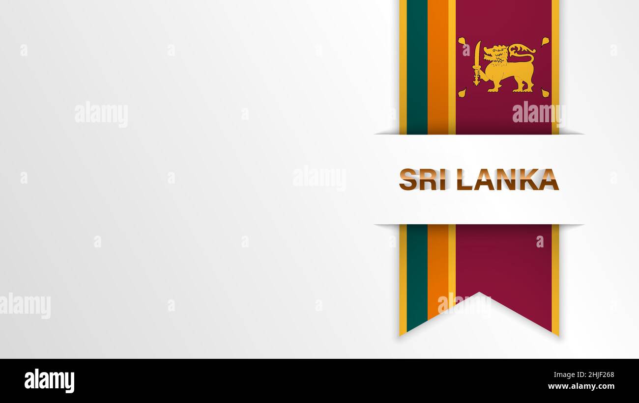 EPS10 Vector Patriotic background with Sri Lanka flag colors. An ...