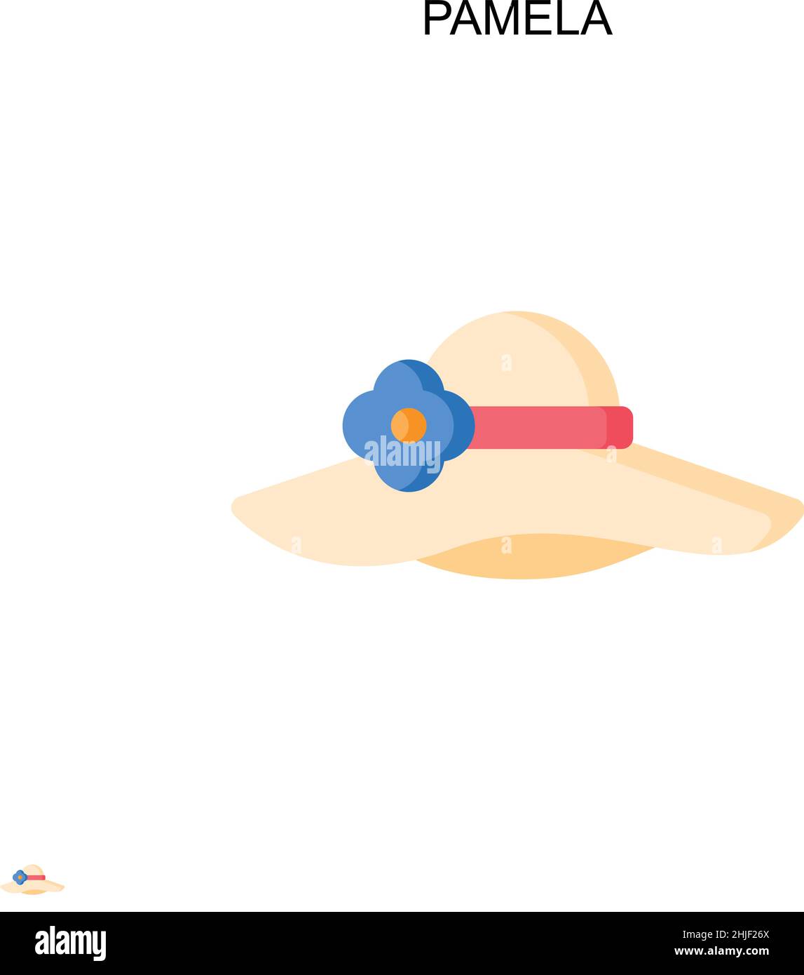 Pamela Simple vector icon. Illustration symbol design template for web ...