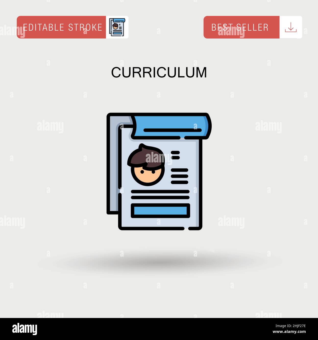 Curriculum Simple vector icon Stock Vector Image & Art - Alamy