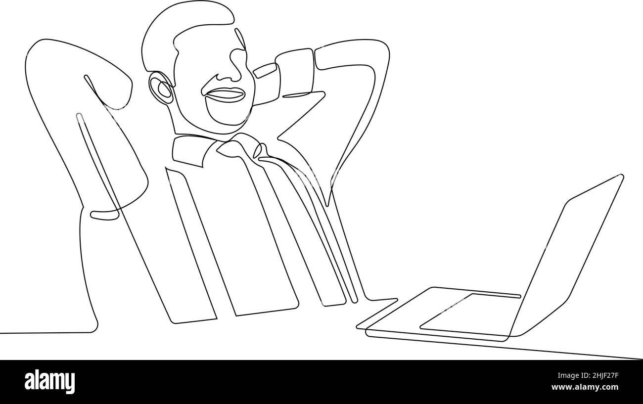 One line drawing young Black and White Stock Photos & Images - Alamy