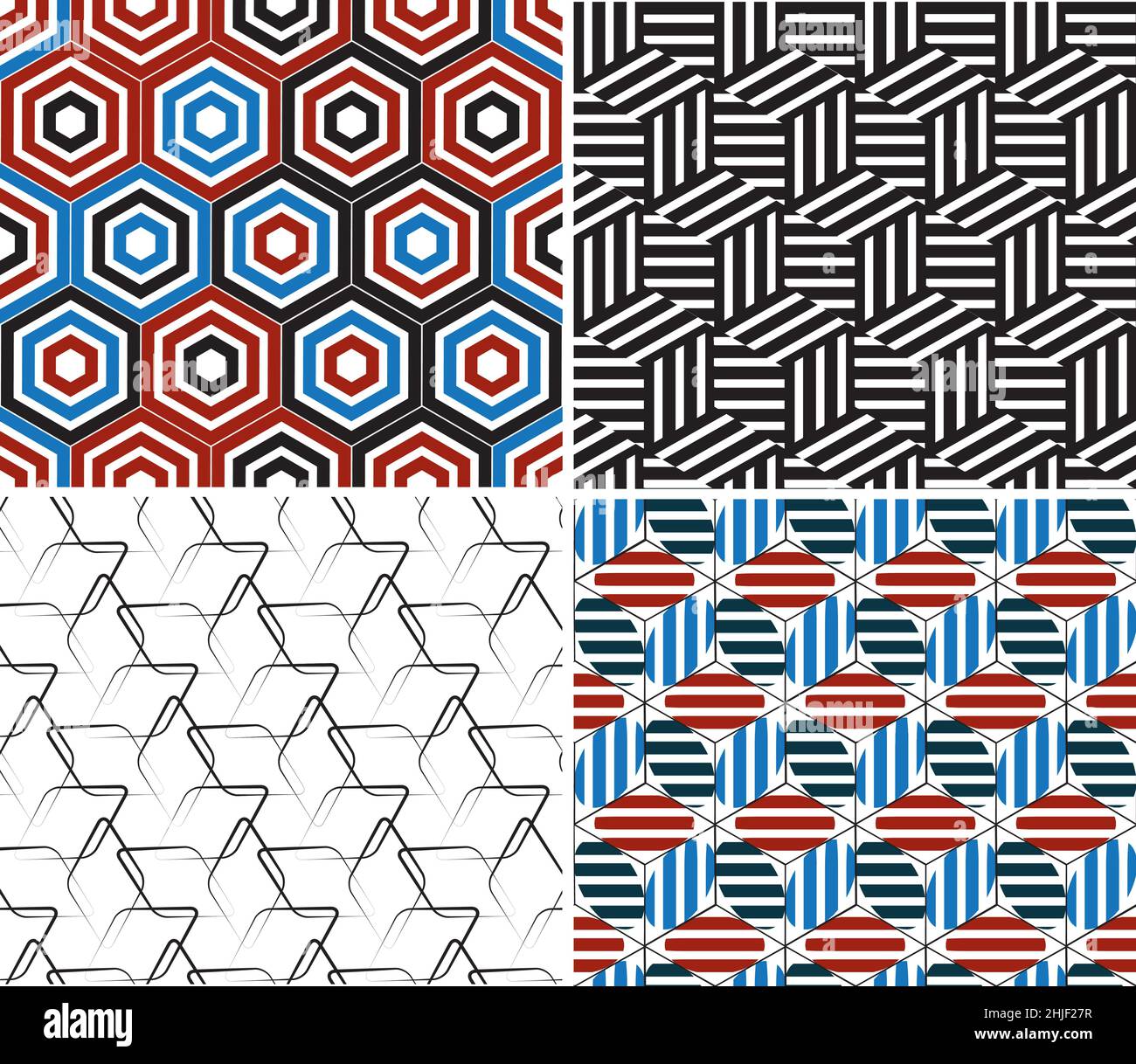 4 different vector patterns in the same package(eps). One pattern is ...