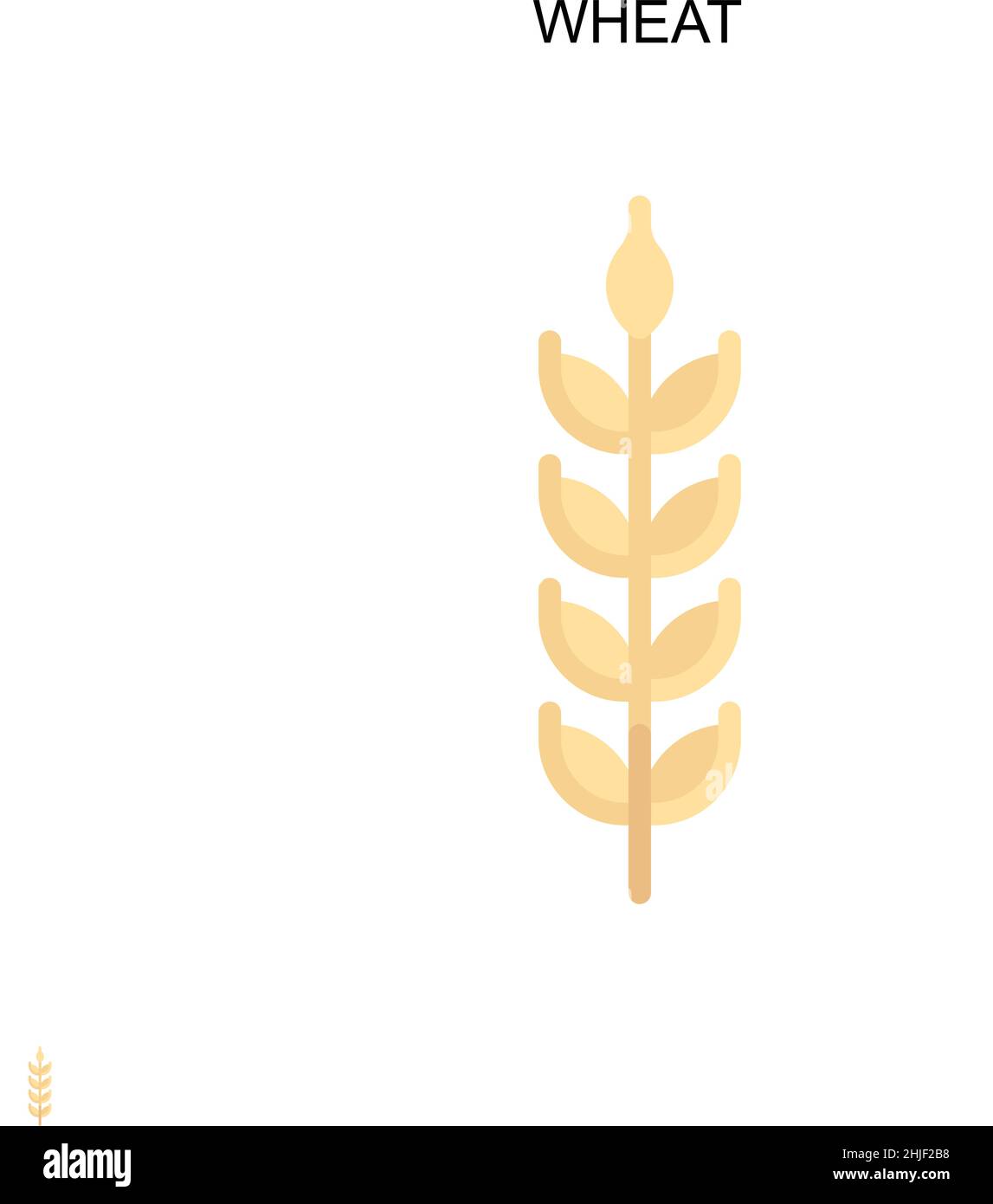 Wheat Simple vector icon. Illustration symbol design template for web ...
