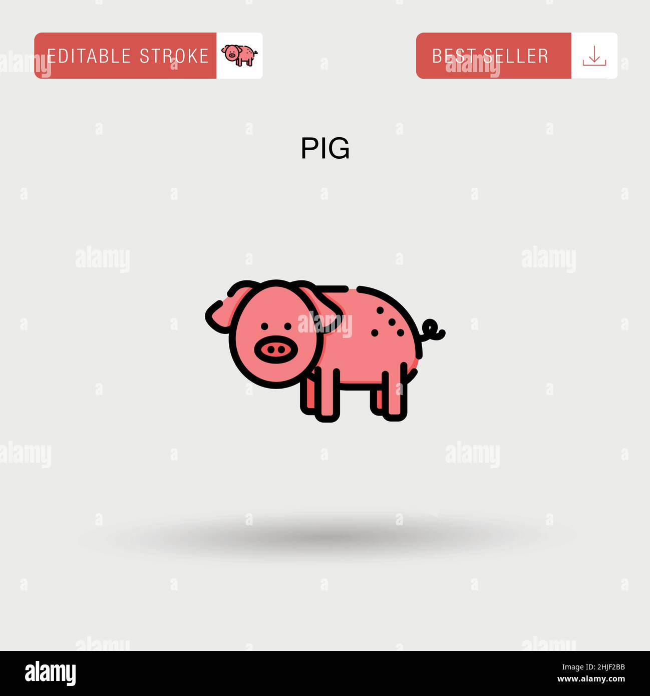 Pig Simple vector icon Stock Vector Image & Art - Alamy