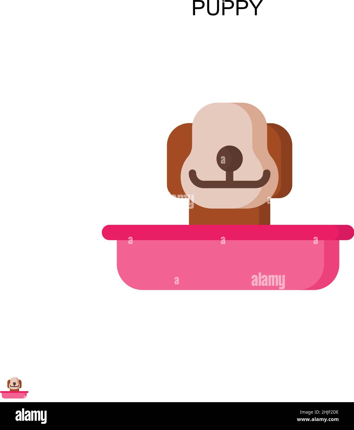 Puppy Simple vector icon. Illustration symbol design template for web ...