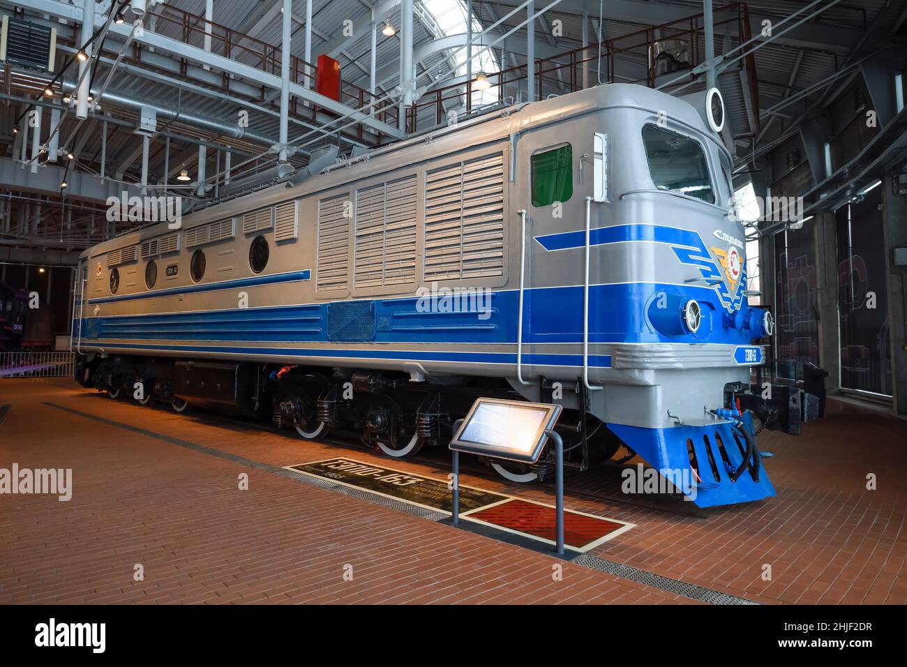 SAINT PETERSBURG, RUSSIA - JANUARY 12, 2022: Soviet passenger diesel ...