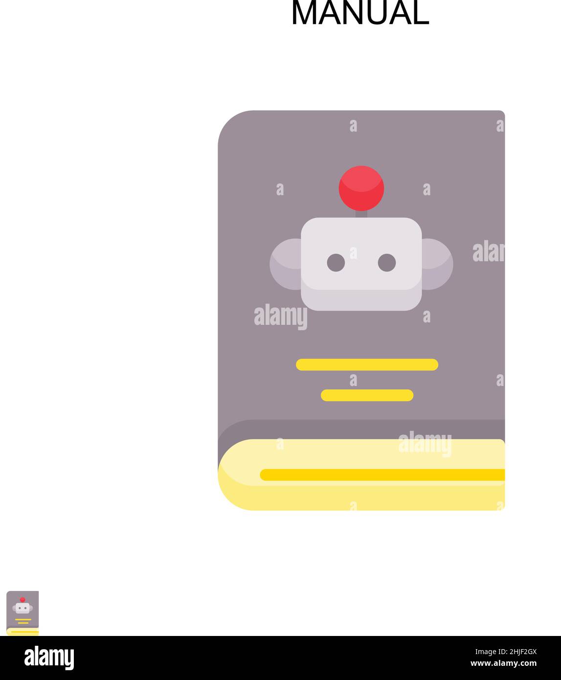 Manual Simple vector icon. Illustration symbol design template for web ...