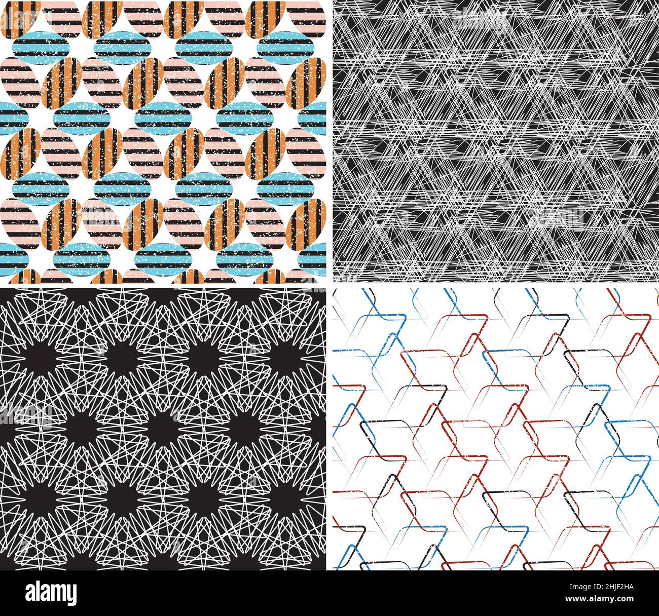 4 different vector patterns in the same package(eps). One pattern is ...