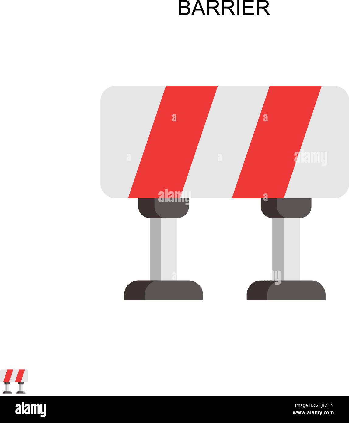 Barrier Simple vector icon. Illustration symbol design template for web ...