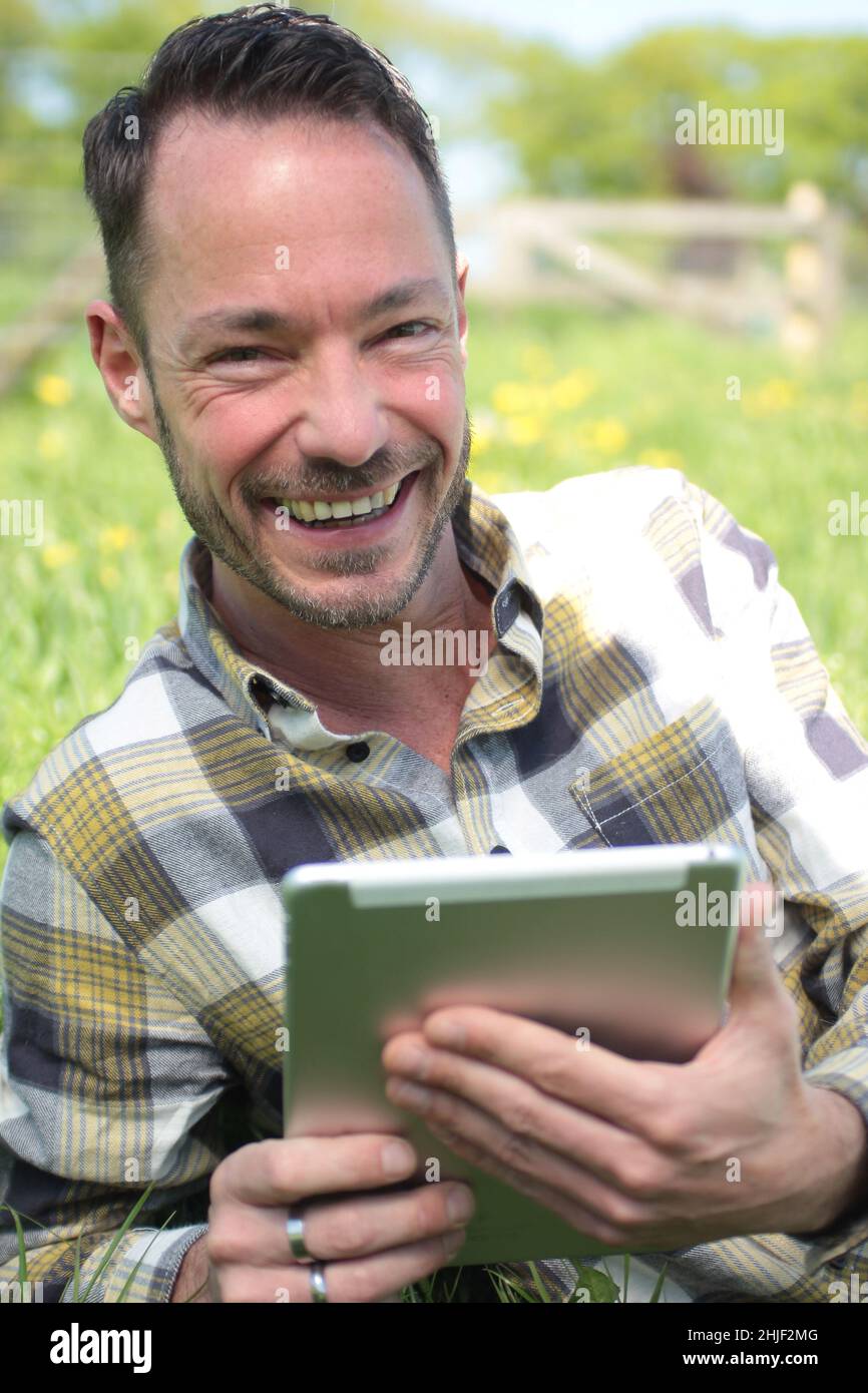 Beautiful commercial man outside Stock Photo - Alamy