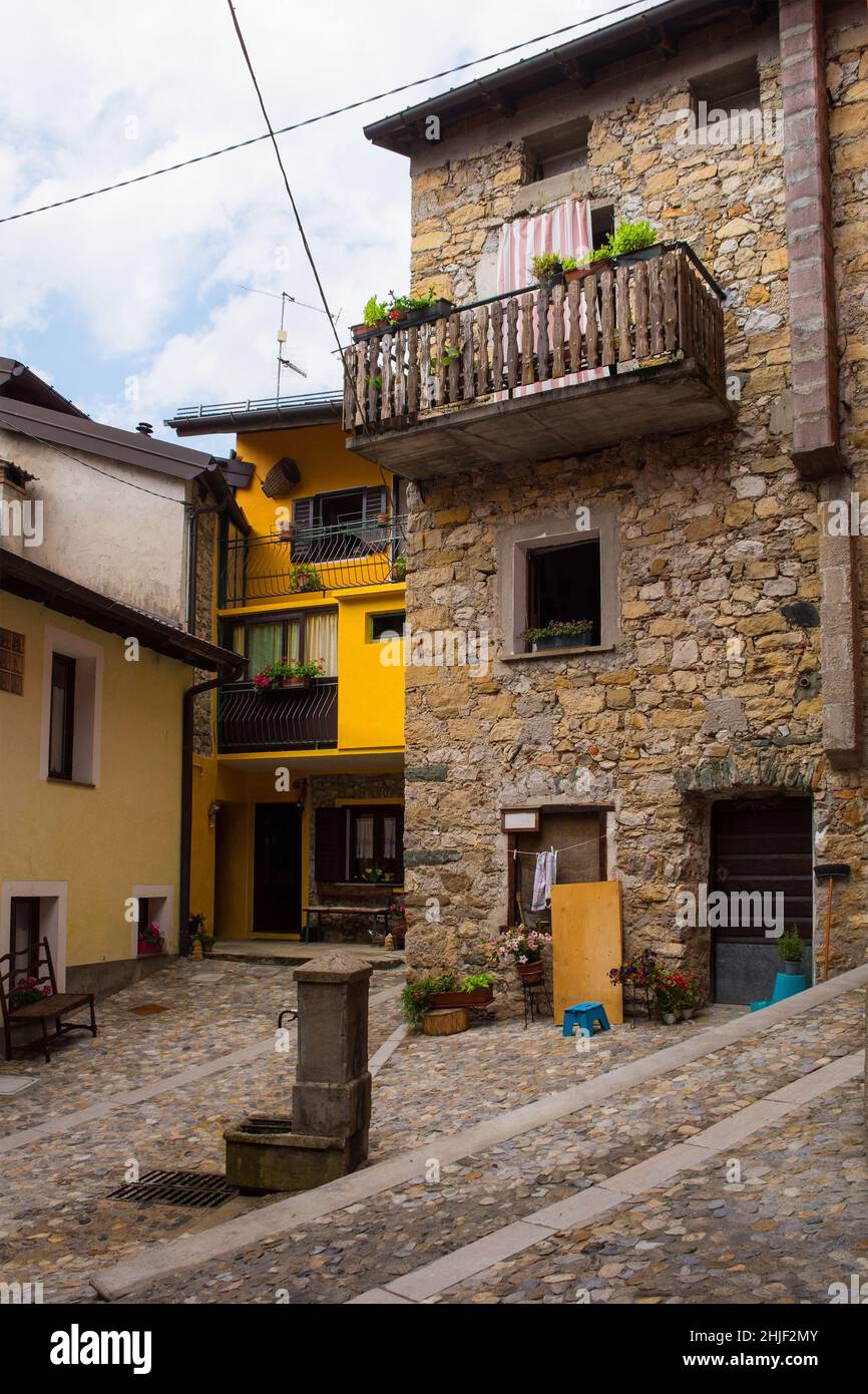 Historic buildings in the village of Dordolla in the Moggio Udinese ...