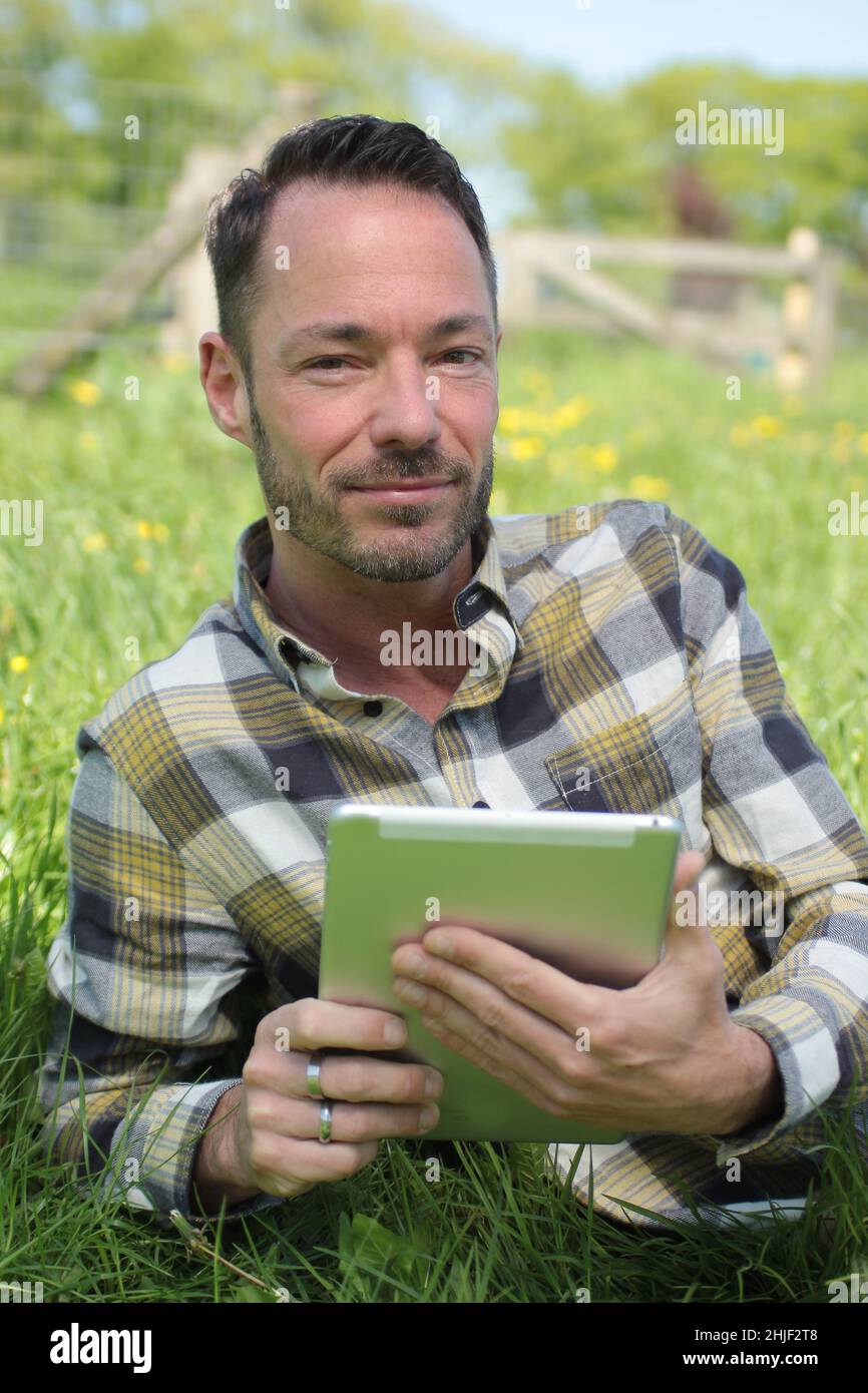 Beautiful commercial man outside Stock Photo - Alamy