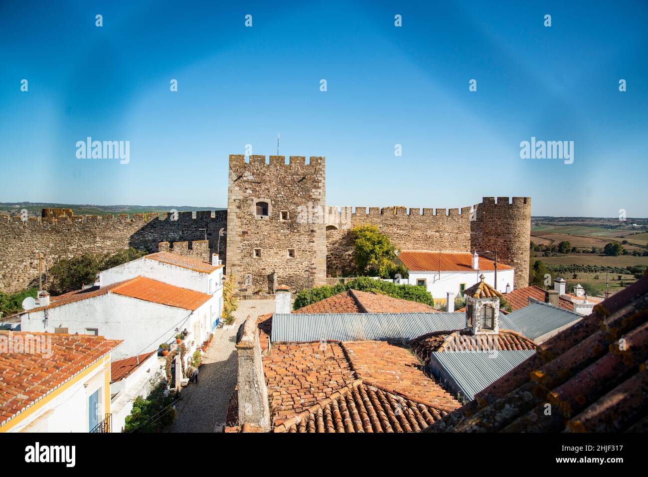 the Castelo de Terena in the Village of Terena in Alentejo in Portugal ...
