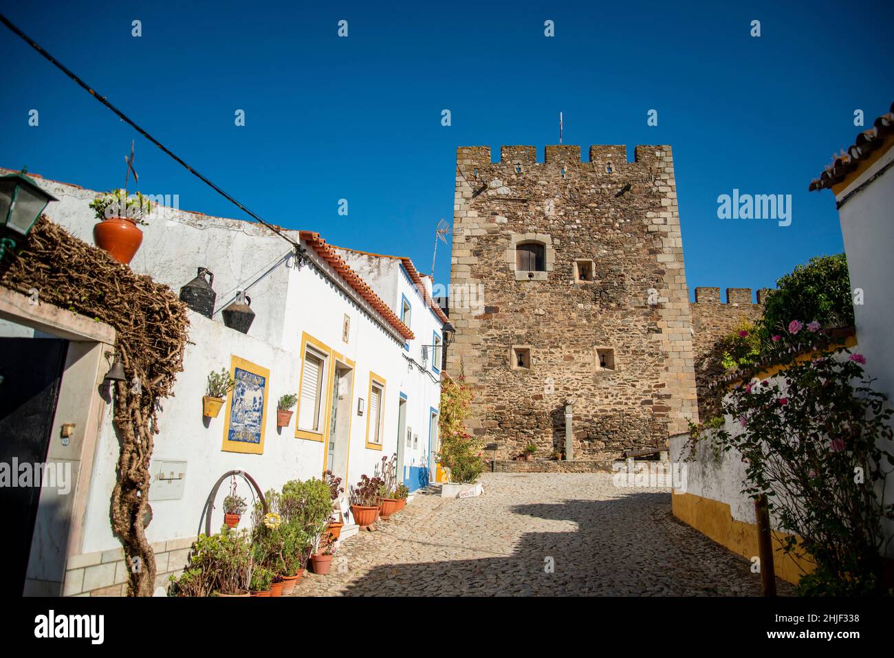the Castelo de Terena in the Village of Terena in Alentejo in Portugal ...