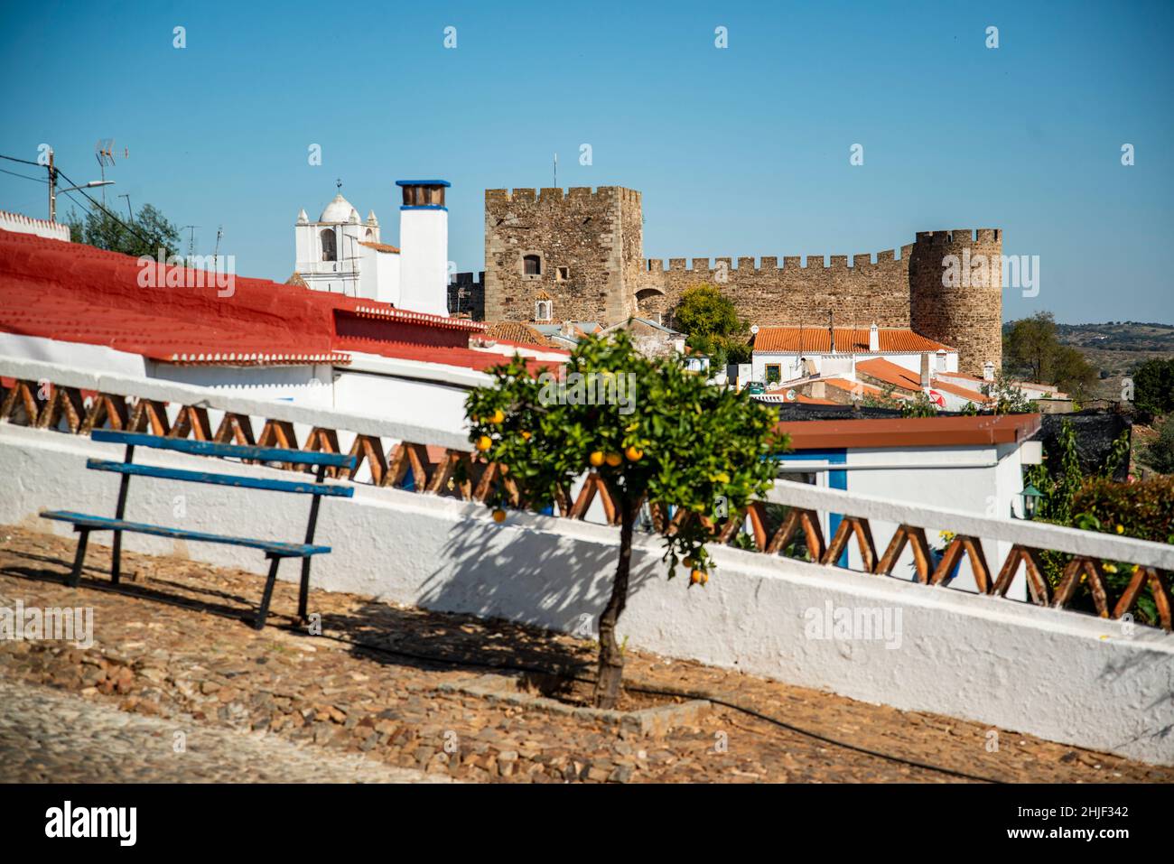 the Castelo de Terena in the Village of Terena in Alentejo in Portugal ...