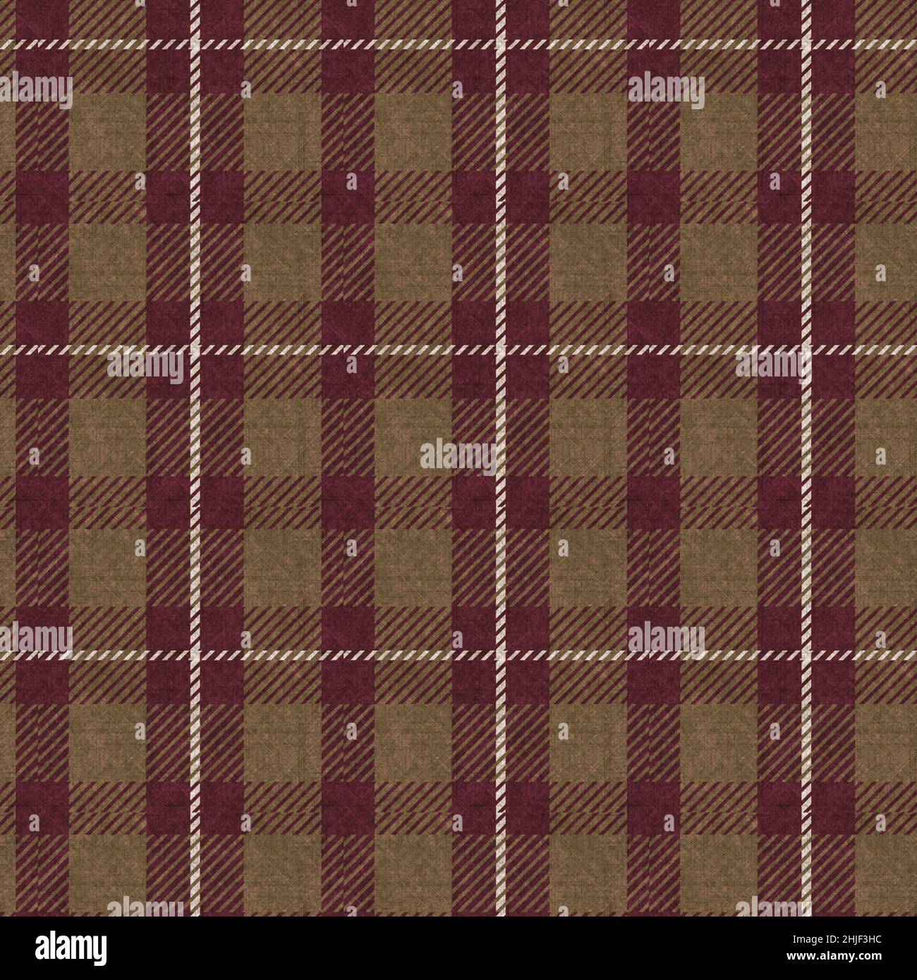 Sepia brown neutral woven plaid texture background. Seamless old worn ...
