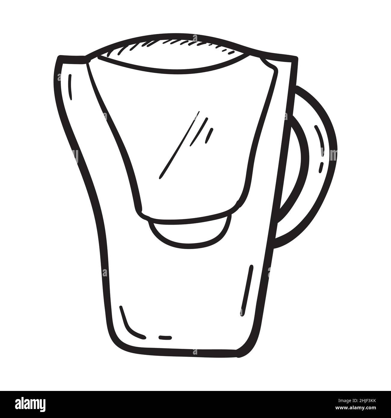 Hand drawn water filter icon in doodle style isolated Stock Vector ...