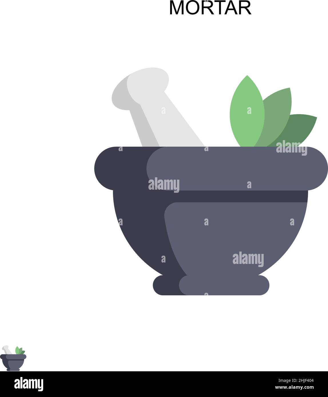 Mortar Simple vector icon. Illustration symbol design template for web mobile UI element Stock ...