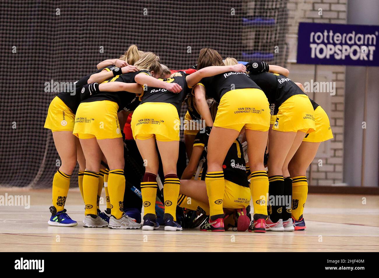 ROTTERDAM, NETHERLANDS - JANUARY 29: Huddle Den Bosch during the NK ...