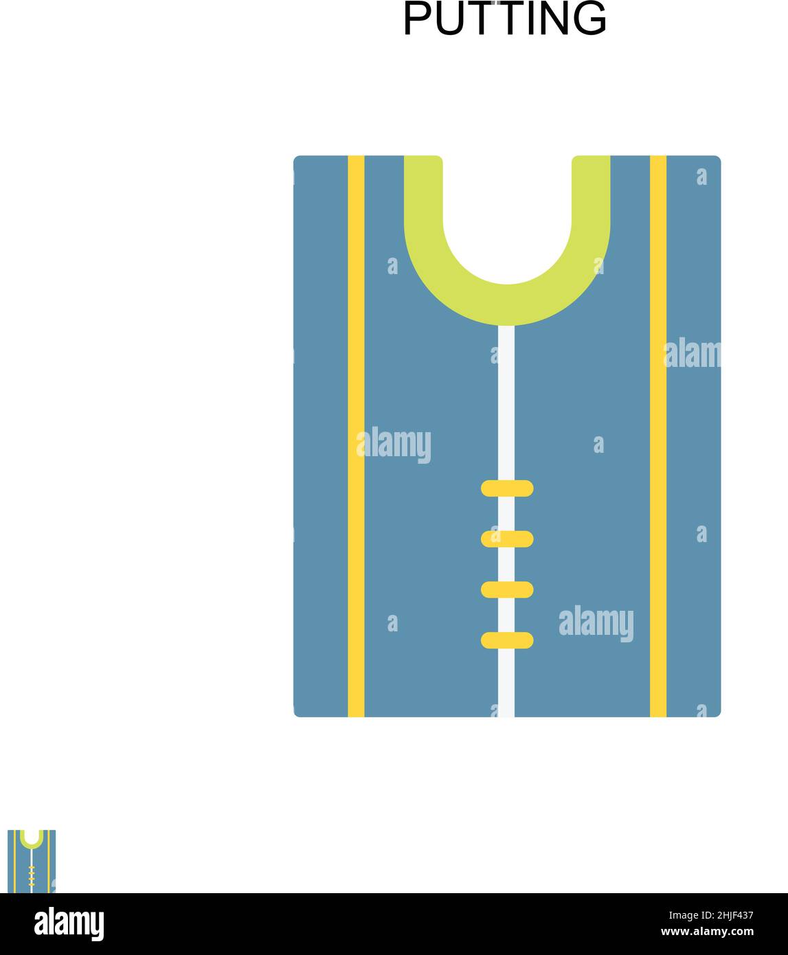 Putting Simple vector icon. Illustration symbol design template for web ...