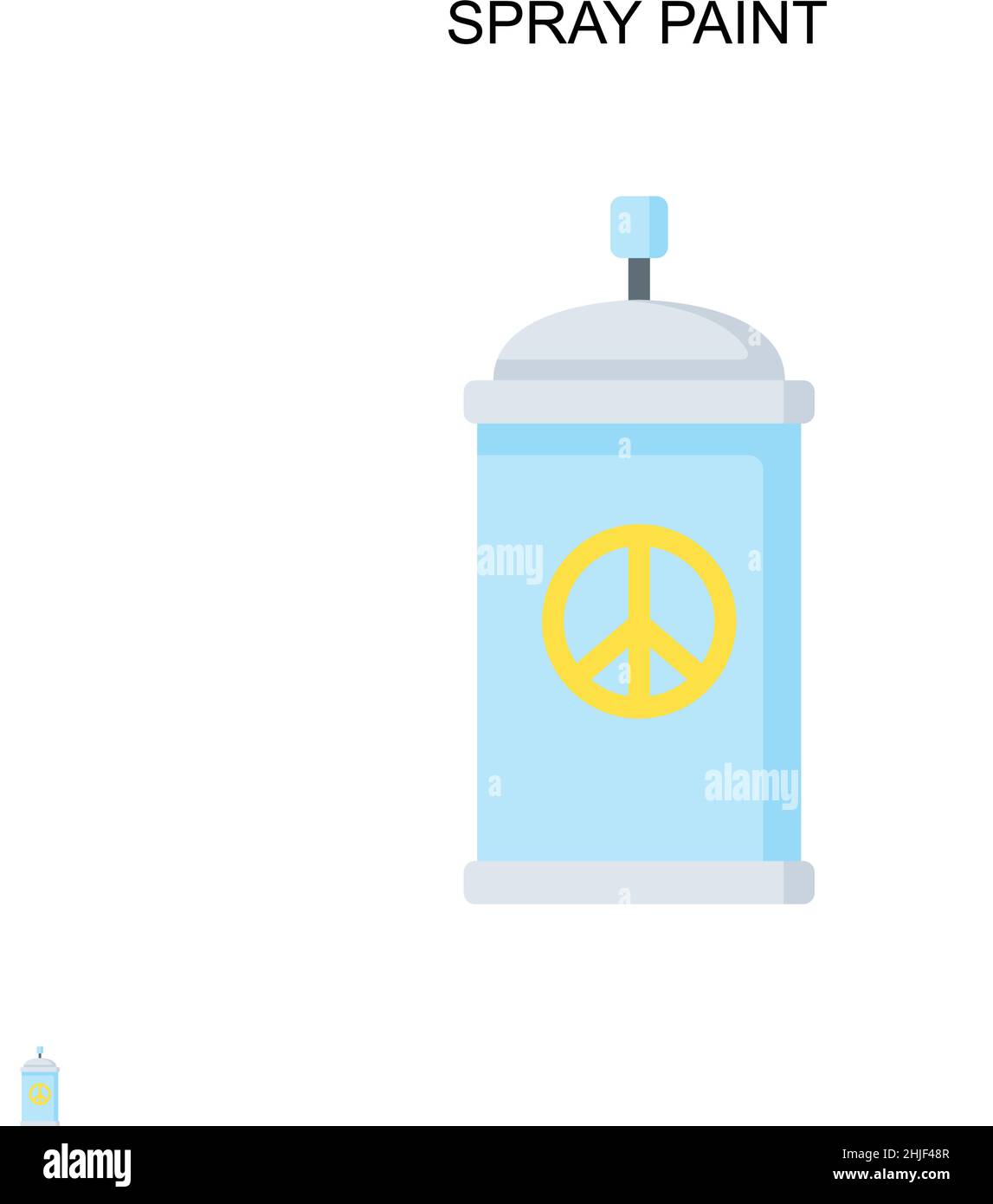 Spray paint Simple vector icon. Illustration symbol design template for ...