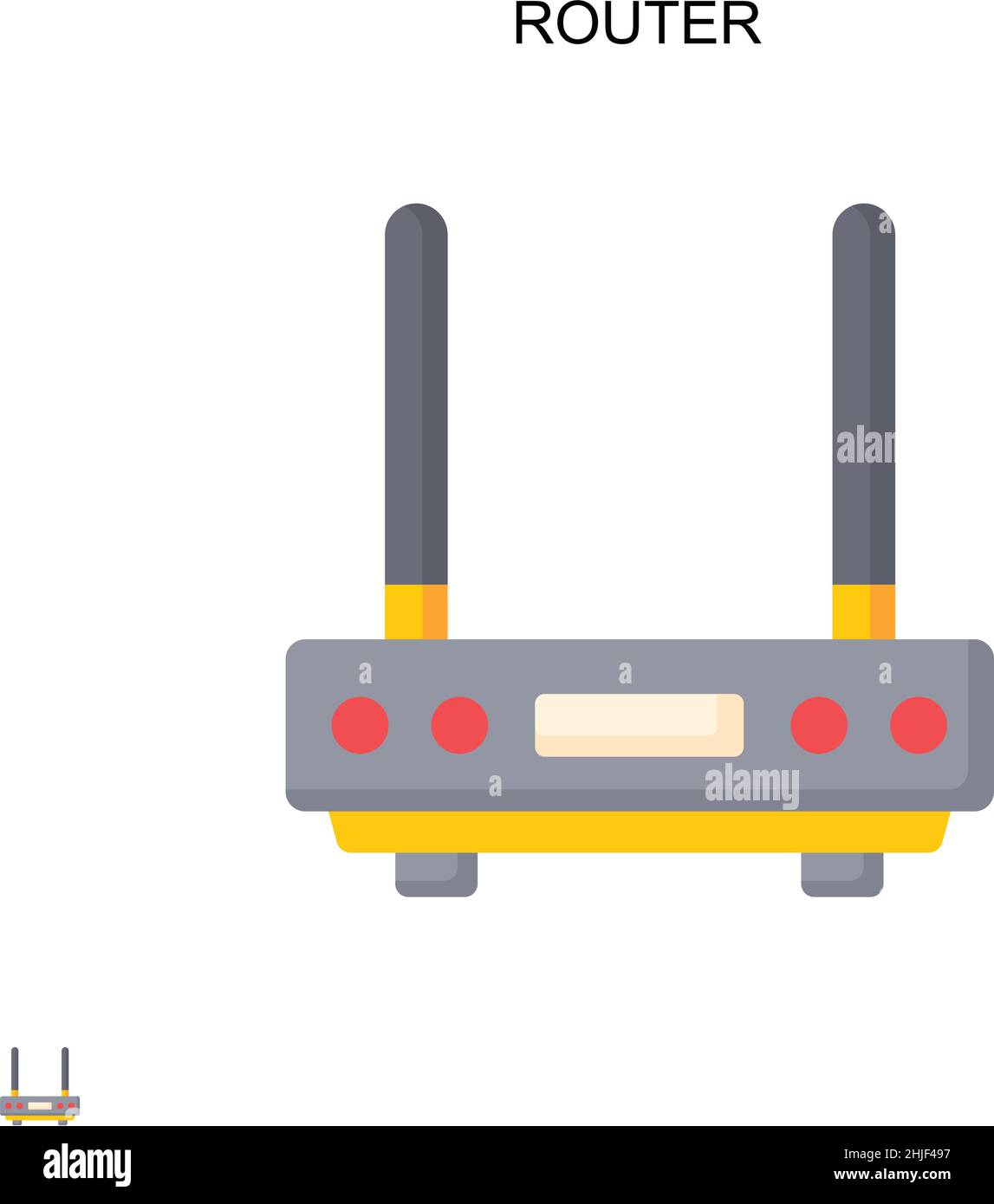 Router Simple vector icon. Illustration symbol design template for web ...