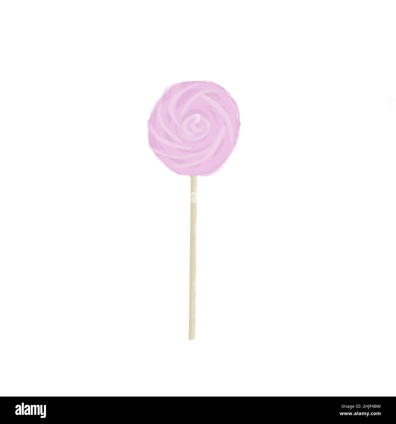 Marshmallow illustration pink color isolated on white background Stock ...
