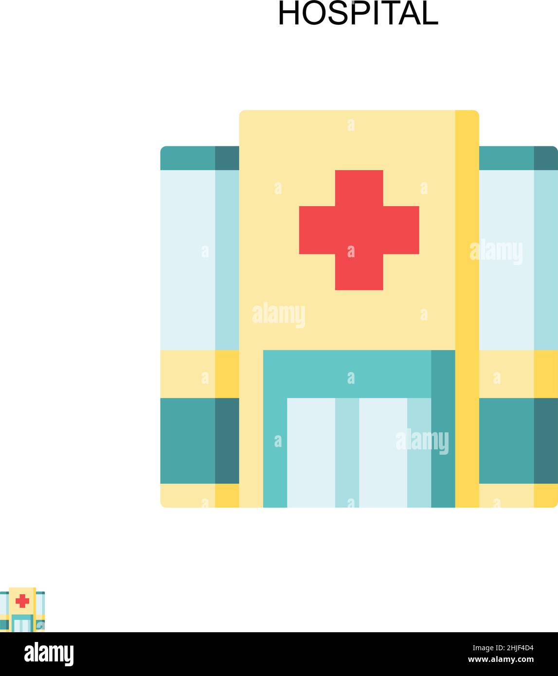 Hospital Simple vector icon. Illustration symbol design template for ...