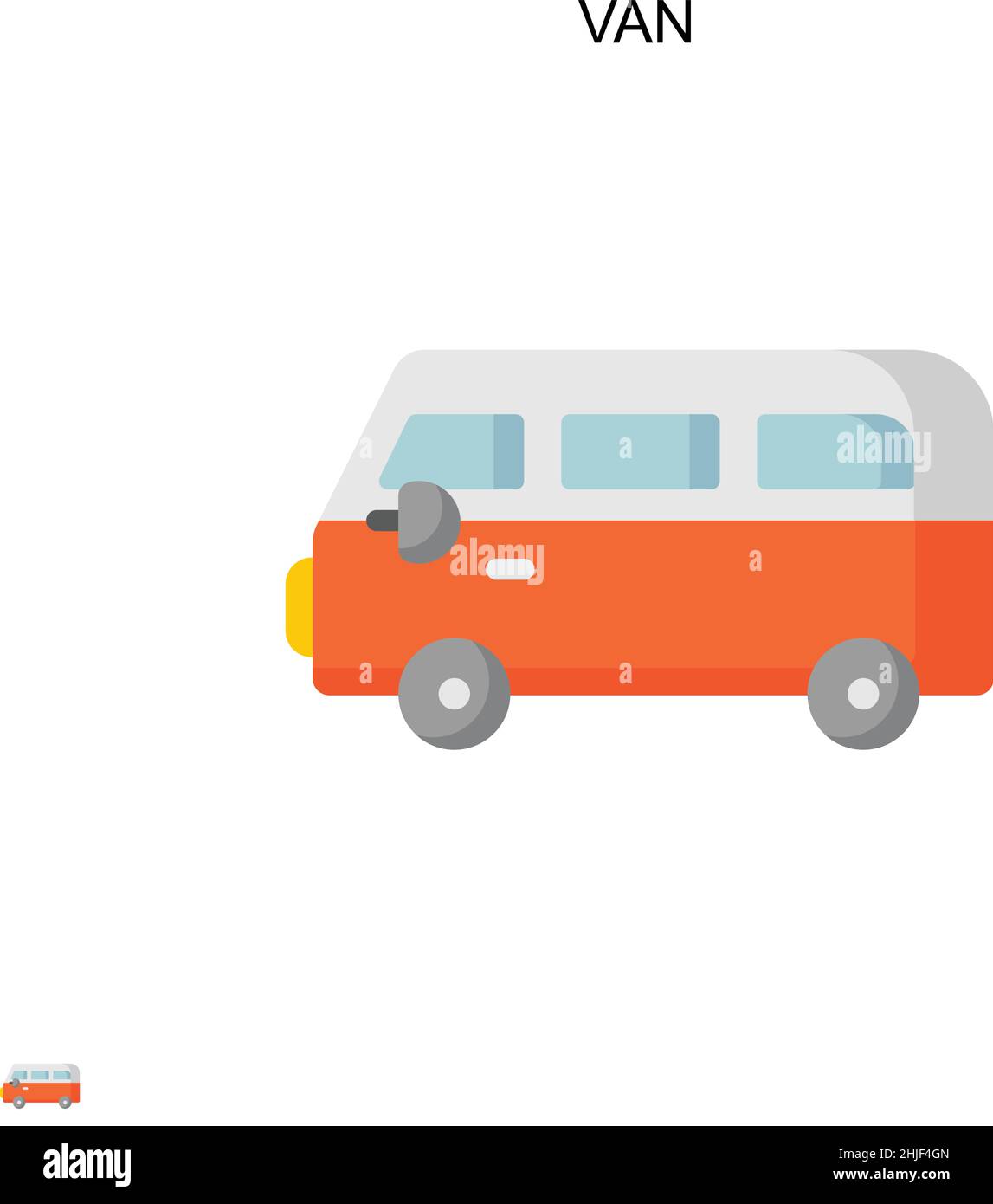 Van Simple vector icon. Illustration symbol design template for web ...