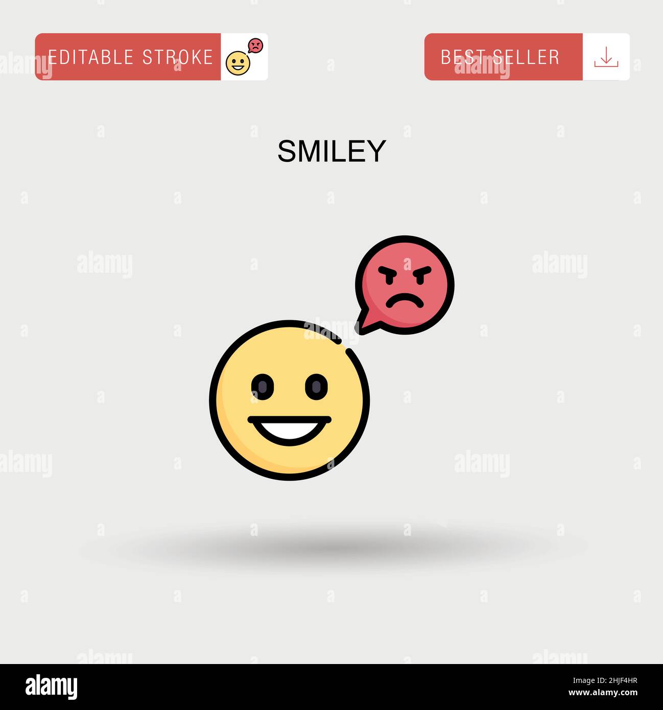 Smiley Simple vector icon Stock Vector Image & Art - Alamy