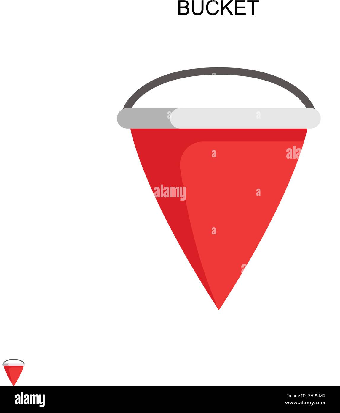 Bucket Simple vector icon. Illustration symbol design template for web ...