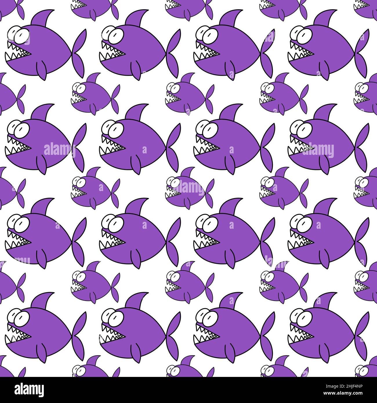 Kids seamless fish sharks pattern for wallpaper and fabrics and ...