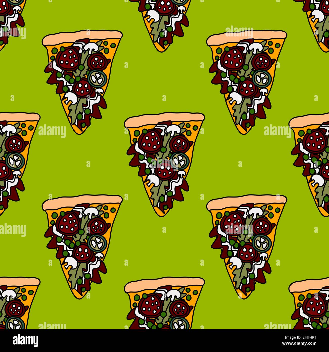 Pizza seamless pattern for fabrics and textiles and packaging and gifts ...