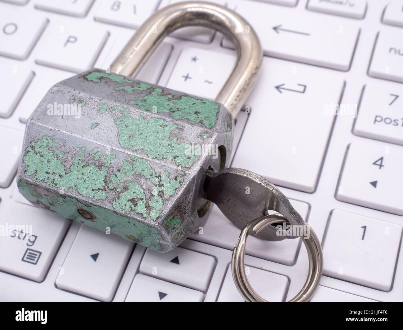 Privacy lock and keyboard icon image Stock Photo - Alamy